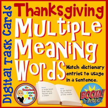 Thanksgiving Multiple Meaning Words » The Teacher Down The Hall
