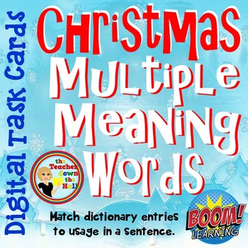 BOOM Cards Christmas Multiple Meaning Words » The Teacher Down The Hall