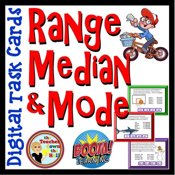 Range Median and Mode BOOM Cards » The Teacher Down The Hall