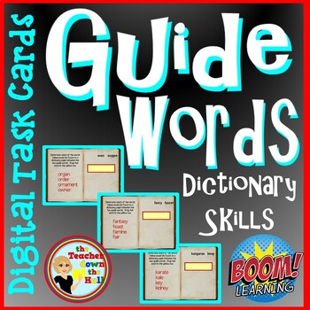 Guide Words Dictionary Skills Boom Cards » The Teacher Down The Hall