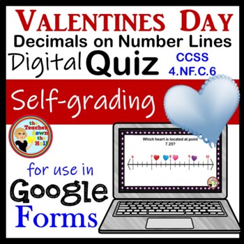 Decimals on Number Lines Google Forms Quiz Valentines Day Theme » The ...