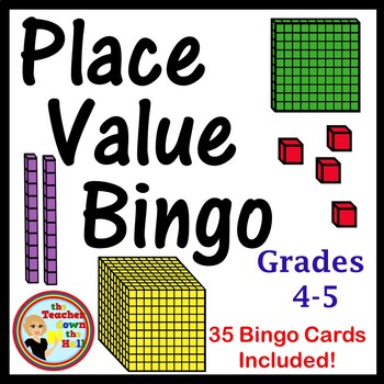 Place Value Bingo Whole Group Review Game » The Teacher Down The Hall