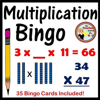 Two Digit Multiplication Bingo Classroom Game w/ 35 Cards! » The ...