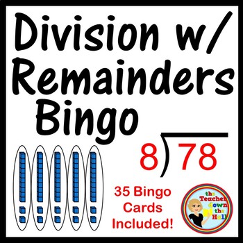 Division with Remainders Bingo Classroom Game 35 Bingo Cards! » The ...